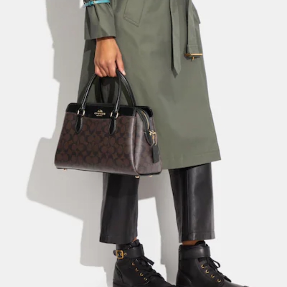 Coach Darcie Carryall In Signature Canvas Bag - Gem